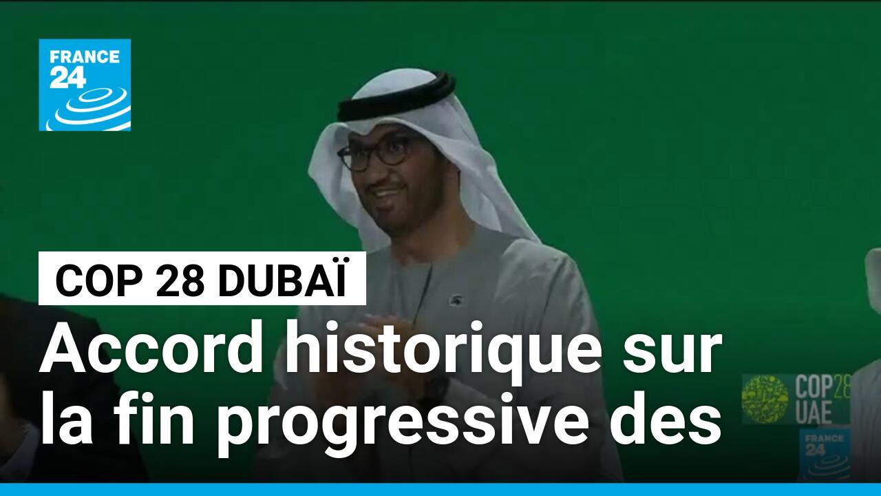 COP 28 : un accord historique sur une "transition" hors des énergies fossiles - France 24